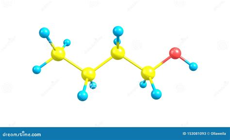 Butyl Alcohol Molecular Structure Isolated On White Stock Illustration Illustration Of Model