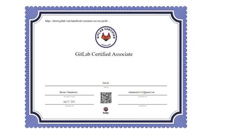 Gitlab Gitlabcertifiedassociate Venkatesulu B