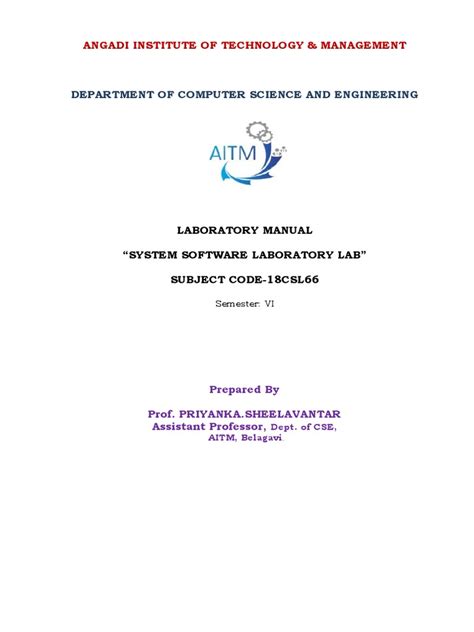 Ss Lab 18csl66 Pdf