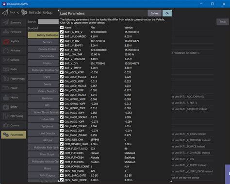 Flight Controller Parameters Avr Documentation