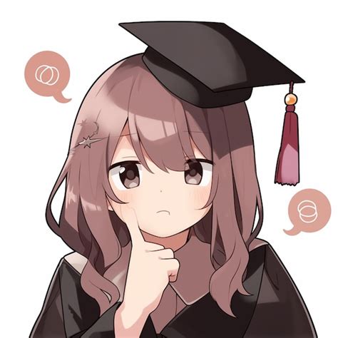 Premium Photo Anime Girl In Graduation Gown With A Graduation Cap And