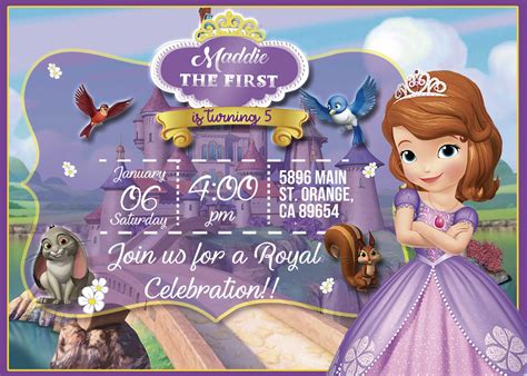 Sofia The First Invitations