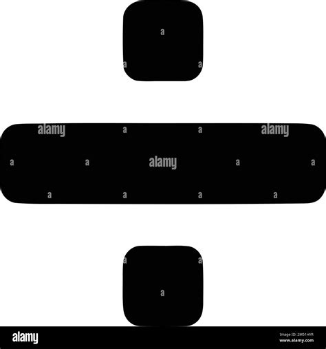 Basic Mathematical Symbol Division Symbol Sign Isolated Stock Vector