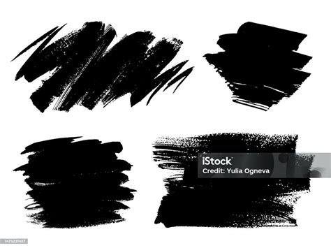 손으로 그린 페인트 잉크 브러시 스트로크 브러시 선 세트 더러운 예술적 디자인 요소 상자 텍스트 프레임 붓놀림에 대한 스톡 벡터