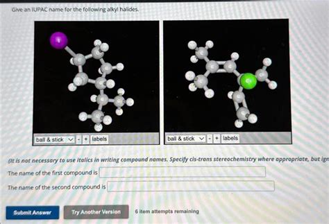 Solved Give An Iupac Name For The Following Alkyl Halides