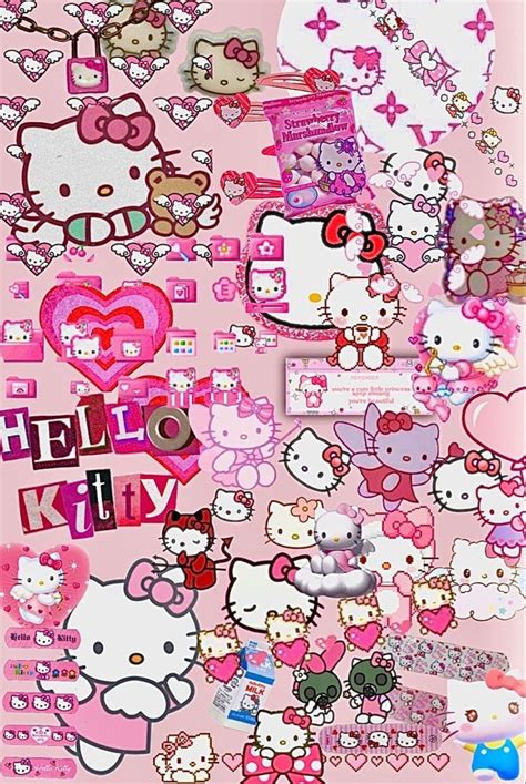 Fondo De Pantalla De Hello Kitty Hello Kitty Rosa Pegatinas Bonitas Sanrio Hello Kitty