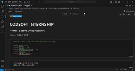 vaibhav singh on linkedin codsoft internship