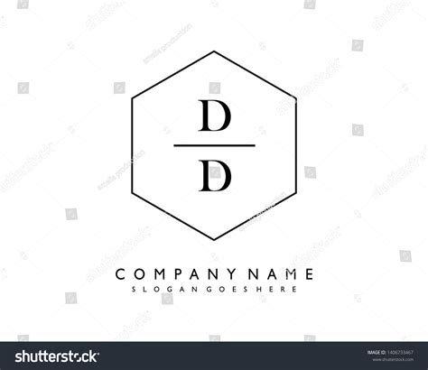Initials Letter Dd Handwriting Logo Vector Stock Vector Royalty Free