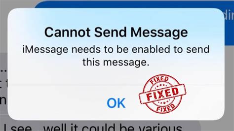 How To Fix Cannot Send Message Imessage Needs To Be Enabled To Send