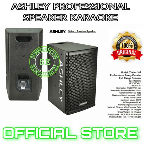 Jual Speaker Pasif Inch Ashley Xman P Speaker Karaoke Passive Inch Shopee Indonesia