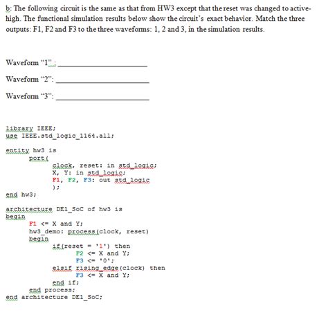 Solved La Describe The Following Circuit Using Vhdl