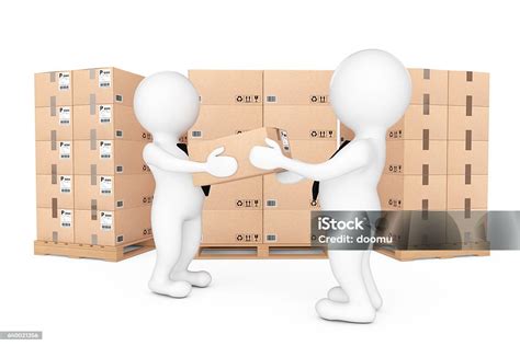 다른 사람에게 골판지 상자를 전달하는 3d 작은 사람들 고객에 대한 스톡 사진 및 기타 이미지 고객 기업 재무와 산업 남자 Istock
