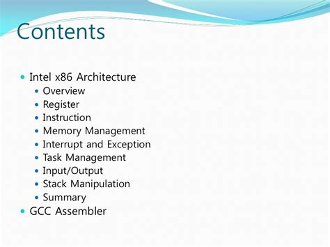Intel X86 Architecture