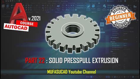 PART AutoCAD Solid Presspull Extrusion Essential Training For Beginner YouTube