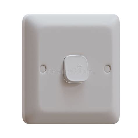 Single Button Switch 3d Render Illustration Stock Illustration