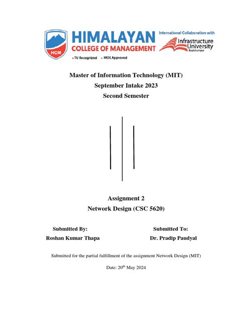 Nd Assignment2 Roshan Kumar Thapa Pdf Routing Computer Network