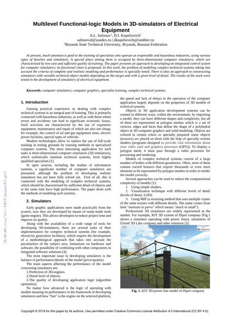 pdf multilevel functional logic models in 3d simulators of electrical