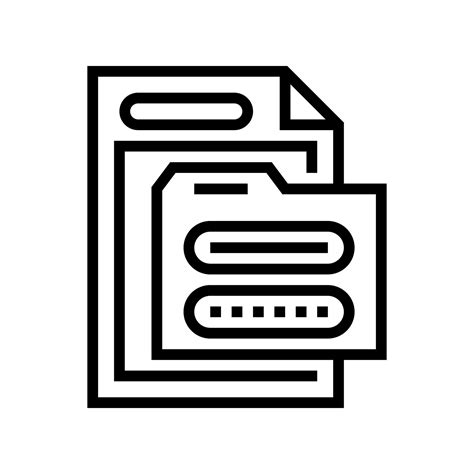 Electronic Folder Password Line Icon Vector Illustration 10168628 Vector Art At Vecteezy