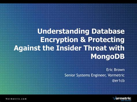 Understanding Database Encryption And Protecting Against The Insider