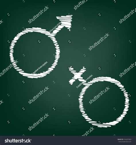 Sex Symbol Vector Illustration Chalk Effect Stock Vector Royalty Free Shutterstock