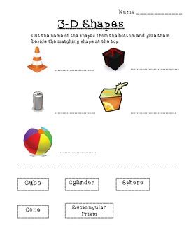 3 D Shape Sort Winter Theme By Loving Primary TpT