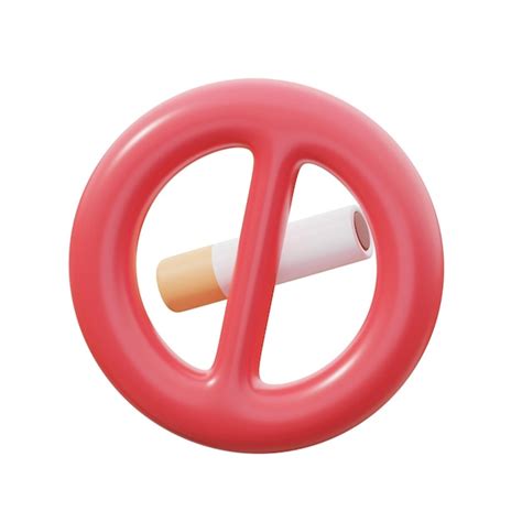 Premium Photo 3d No Smoking Illustration