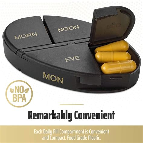 Medca Weekly Pill Organizer 4 Times Day Stackable Medication Reminder