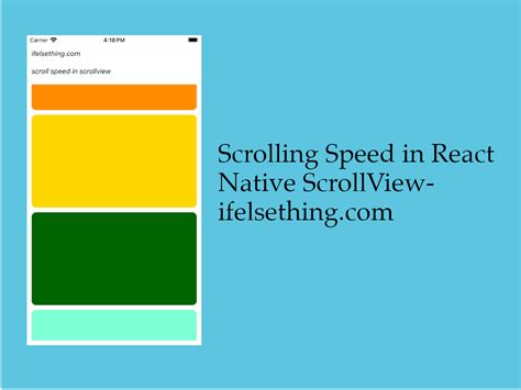 Scroll Speed In React Native