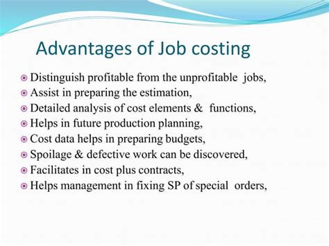 Contract And Job Costing PPT