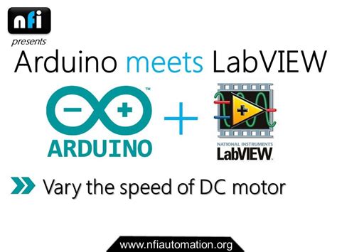 Arduino Meets Labview Varying The Speed Of Dc Motor Using Labview Arduino Home Automation