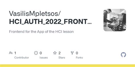 GitHub VasilisMpletsos HCI AUTH FRONTEND Frontend For The App Of The HCI Lesson