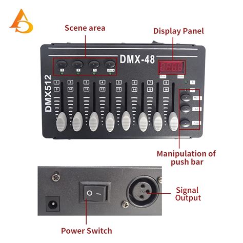 mini controlador dmx par led consola de luz para dj consola de dmx 48