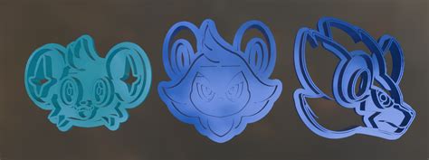 Shinx Evolution Line Cookie Cutter Set Pokemon By Barbilou Download Free Stl Model