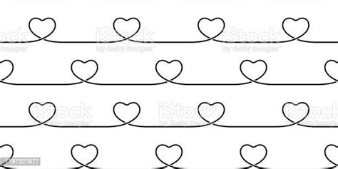 심장 원활한 패턴 발렌타인 벡터 만화 스카프 고립 타일 배경 반복 벽지 일러스트 라인 낙서 디자인 공휴일에 대한 스톡 벡터 아트