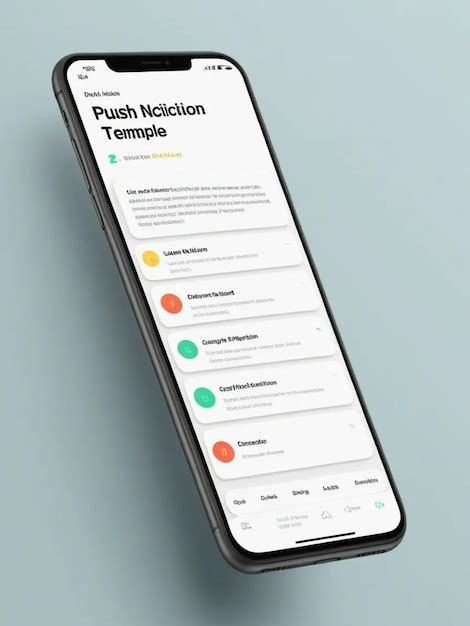 Push Notification Template Mockup Image Ideas Premium Ai Generated Image
