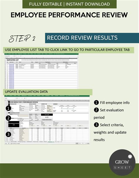 Employee Performance Review Template With Database Performance
