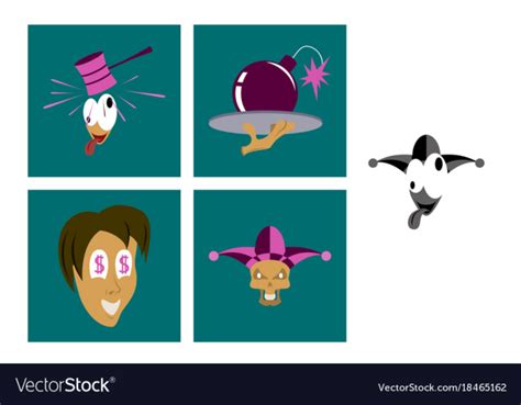 Free Assembly Of Flat Icons On Theme Humor Vector Image Nohatcc