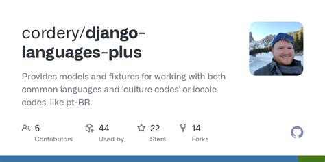 GitHub Cordery Django Languages Plus Provides Models And Fixtures For Working With Both