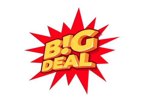 Big Deal Sale Tag Poster Design Template Discount Isolated Sticker