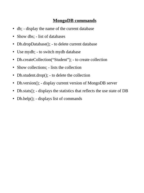 MongoDB & hadoop commands (1) | PDF