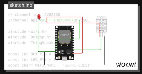 Thingspeak Dht Sensor Wokwi Esp32 Stm32 Arduino Simulator