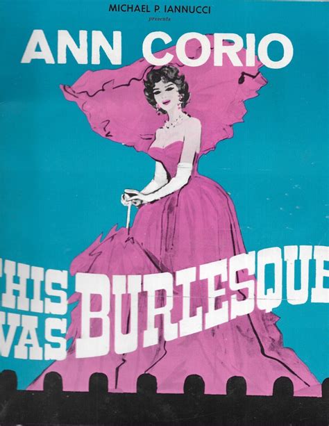 Ann Corio In This Was Burlesque Theater Program 1962 Michael P