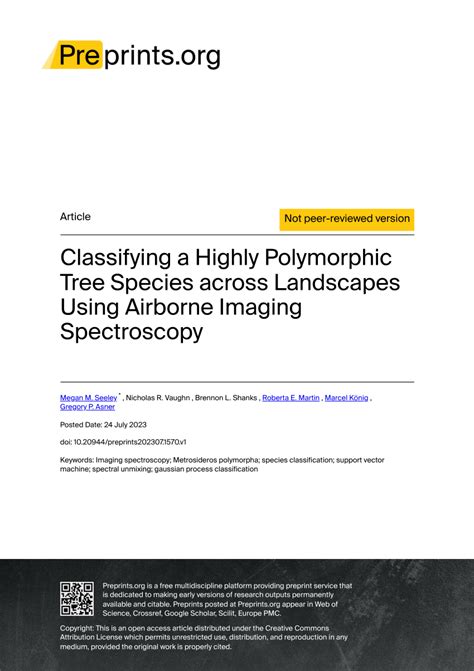 Pdf Classifying A Highly Polymorphic Tree Species Across Landscapes