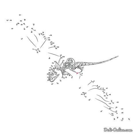 Раскраска Астрид и Громгильда по точкам распечатать или скачать