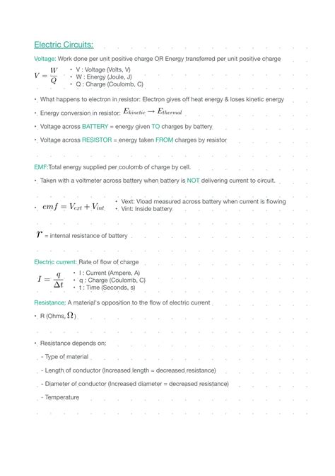 grade 12 ieb physical science physics electric circuits section e