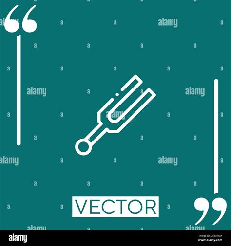 Tuning Fork Vector Icon Linear Icon Editable Stroked Line Stock Vector Image And Art Alamy
