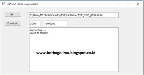 solusi esp8266 failed to connect saat flashing berbage ilmu