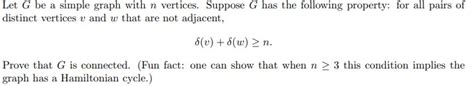 Solved Let G Be A Simple Graph With N Vertices Suppose G
