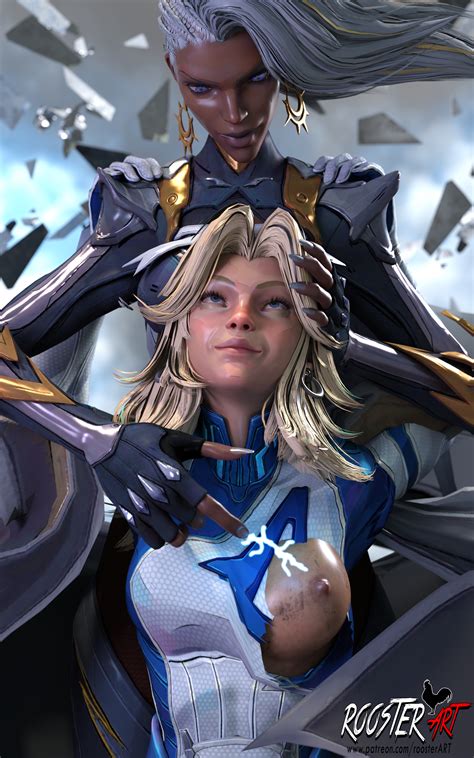 Rule 34 10 16 2girls 3d 4k Blonde Hair Dark Skin Dark Skinned Female Erect Nipples Female