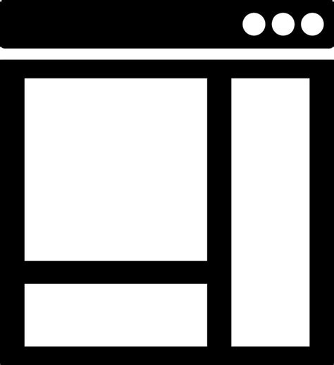 flat style web browser icon in black and white color 25056053 vector